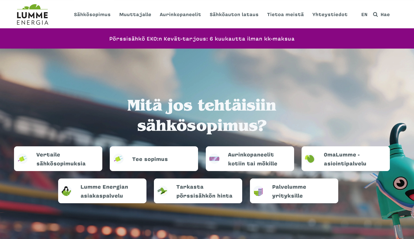 Lumme Energia - sähköyhtiö vertailussa